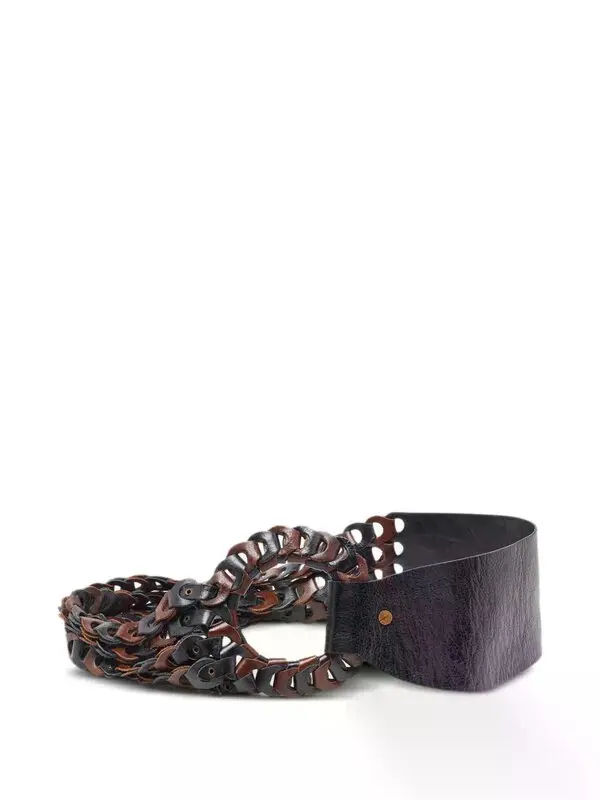 Kenzo Round Buckle Belt - Brown
