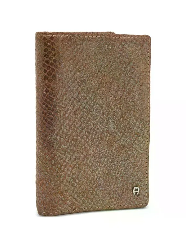 AIGNER Snakeskin-embossed Bifold Wallet - Brown