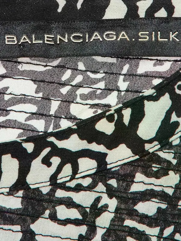 Balenciaga Abstract-print Silk Mini Dress