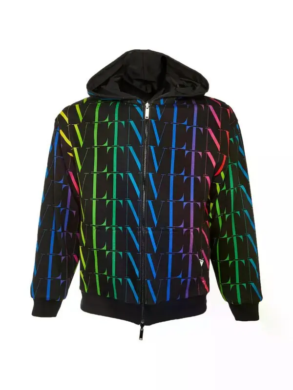 Valentino Garavani Vltn Print Reversible Hoodie Jacket