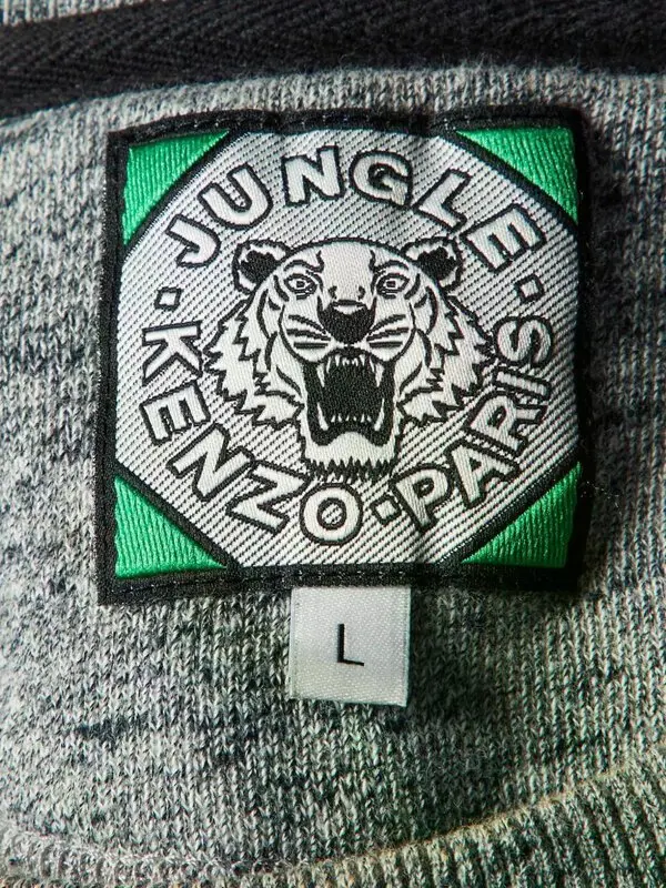 Kenzo Cotton Melange Tiger Embroidered Sweater