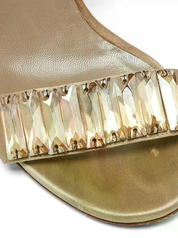 Gucci Crystal-embellished Open-toe Pumps