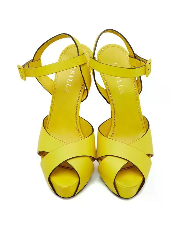 LE SILLA Crossover Strap Platform Ankle Sandals
