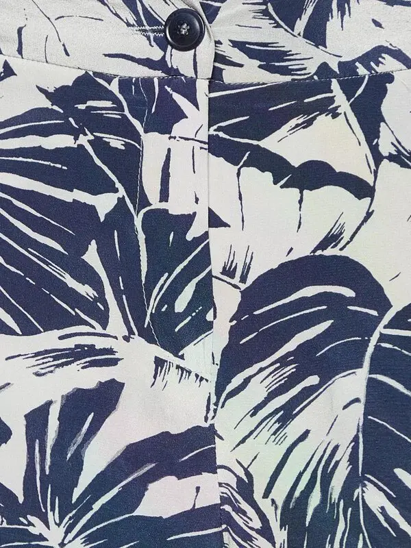 Max Mara Cropped Tropical Print Trousers
