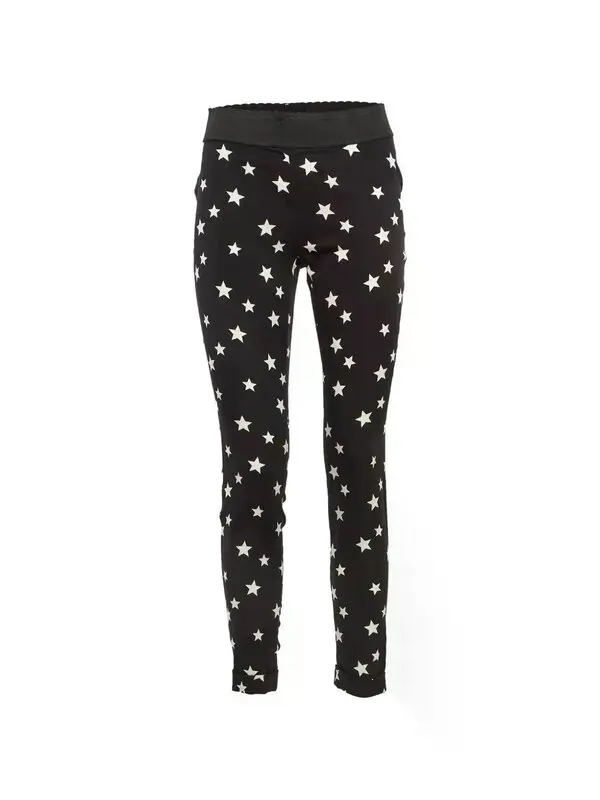 Dolce & Gabbana Star-print Stretch Silk Trousers