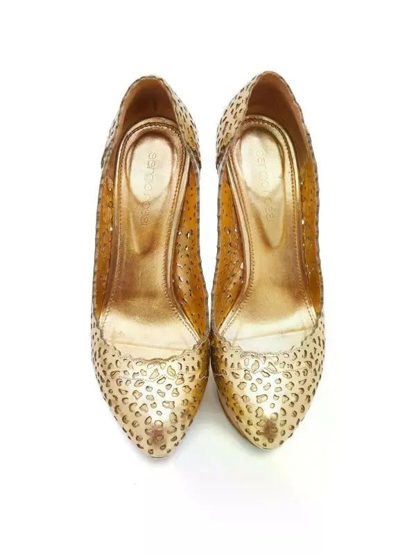 SERGIO ROSSI Leather Platform Slip-on Pumps