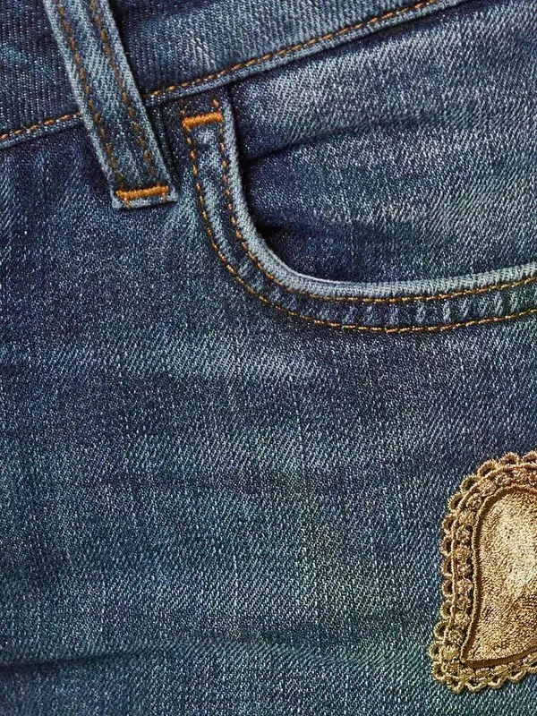 Dolce & Gabbana Heart Patch Jeans