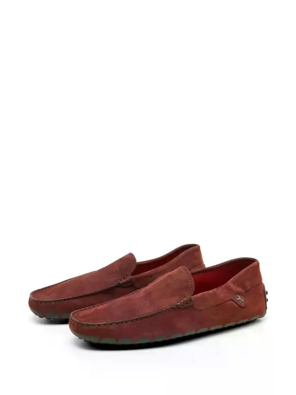 TOD'S X Ferrari Nubuck Leather Loafers - Red