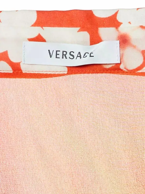 Versace Floral Print Button-front Blouse