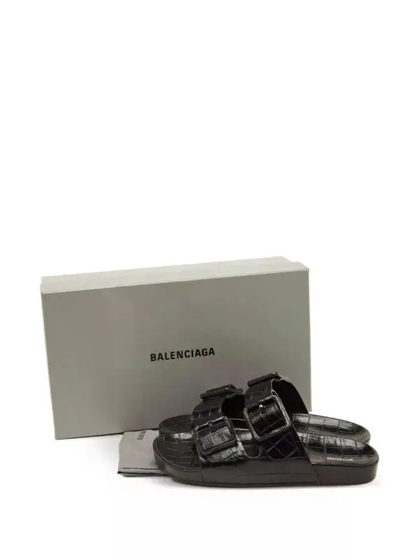 Balenciaga Mallorca Buckle Slide Sandals