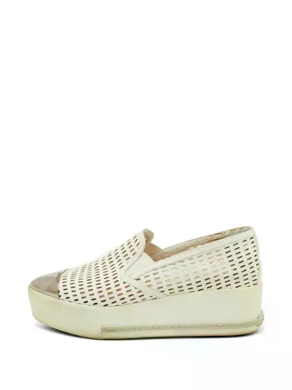 Miu Miu Perforated Cap-toe Sneakers