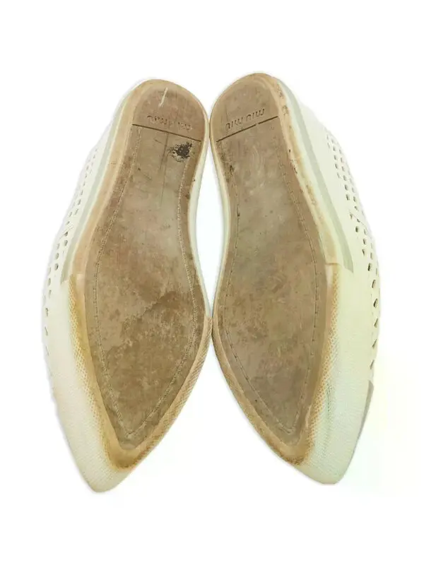 Miu Miu Perforated Cap-toe Sneakers