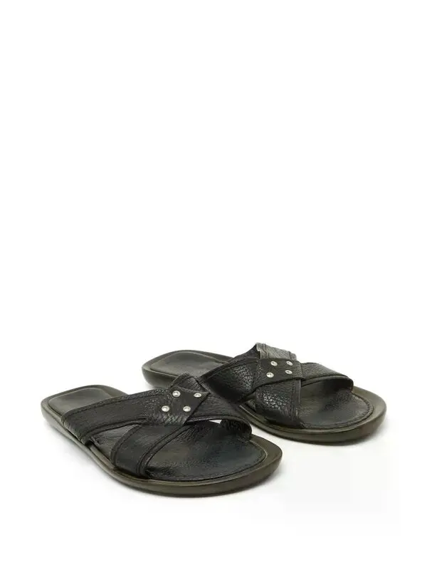 SERGIO ROSSI Leather Cross-strap Sandals