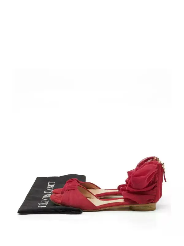 Fendi Mesh Suede Sandals