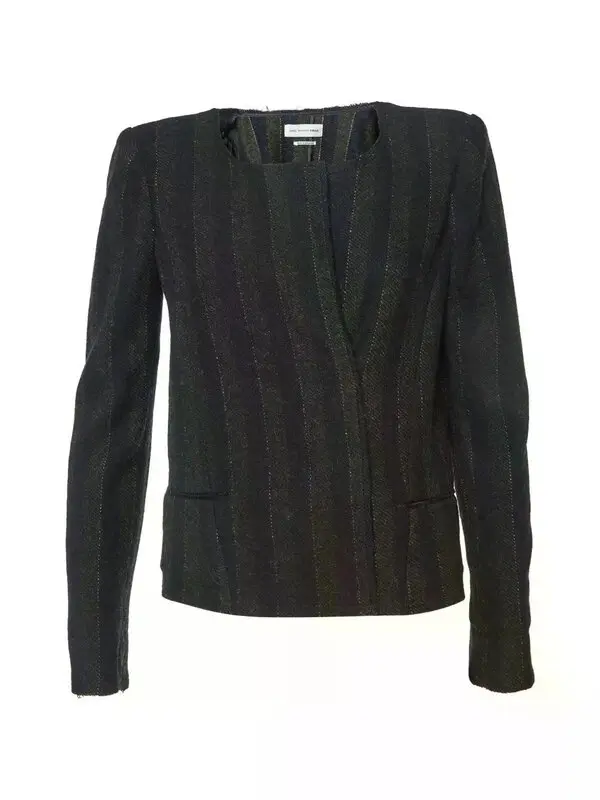 ISABEL MARANT VINTAGE Striped Collarless Jacket