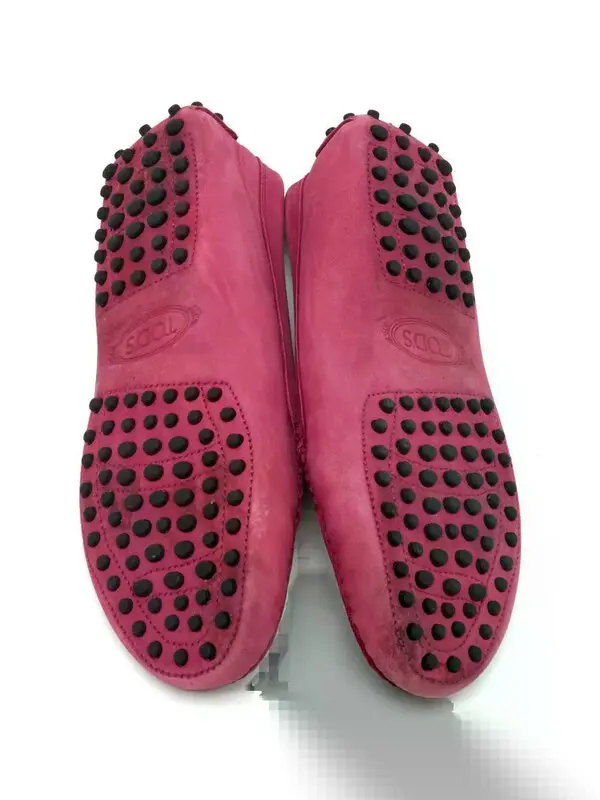 TOD'S Nubuck Slip-on Loafers - Pink