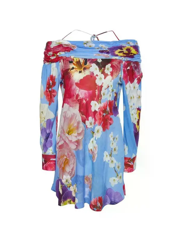 Roberto Cavalli Floral Print Off-the-shoulder Top