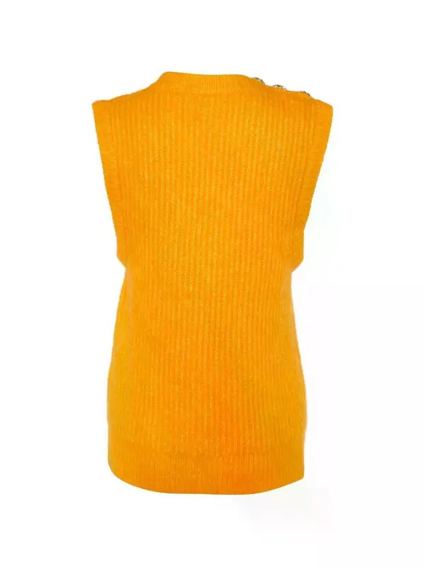 GANNI Crystal-button Sweater Vest