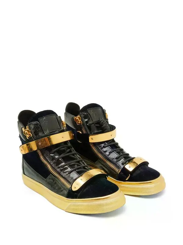 GIUSEPPE ZANOTTI Coby Touch-strap Sneakers - Black