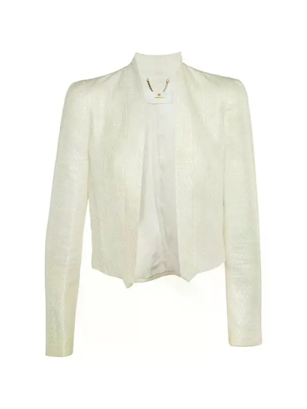 Elisabetta Franchi Textured Long-sleeved Blazer