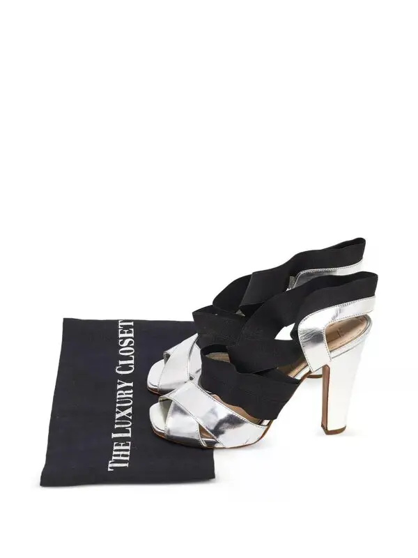 Prada Strappy Open-toe Leather Heeled Sandals