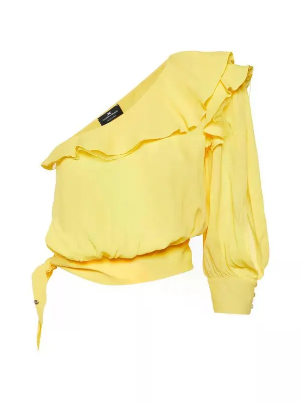 Elisabetta Franchi One-shoulder Ruffled Blouse