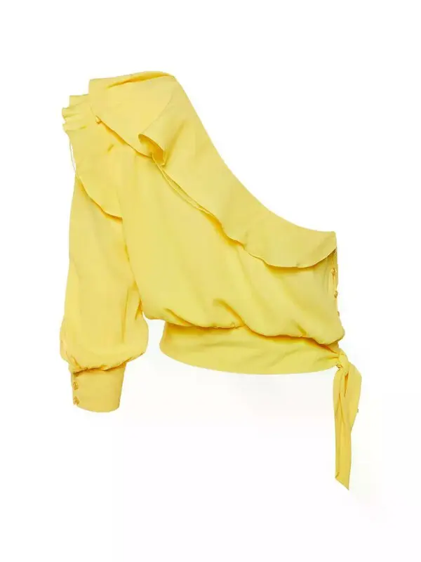 Elisabetta Franchi One-shoulder Ruffled Blouse