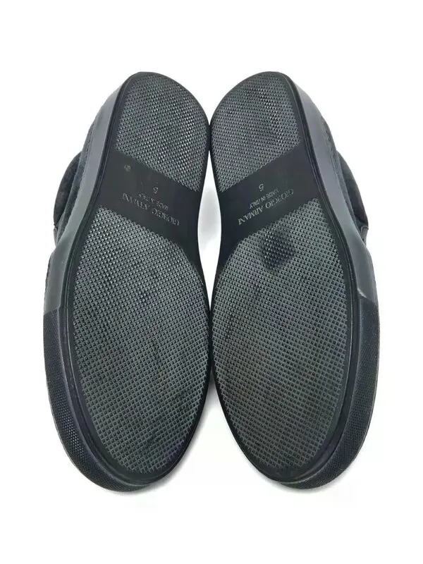 Giorgio Armani Suede Slip-on Sneakers