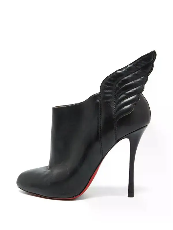 CHRISTIAN LOUBOUTIN Leather Wing Detail Heeled Ankle Boots