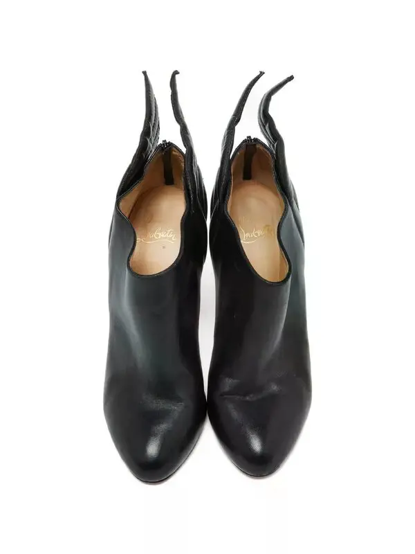 CHRISTIAN LOUBOUTIN Leather Wing Detail Heeled Ankle Boots