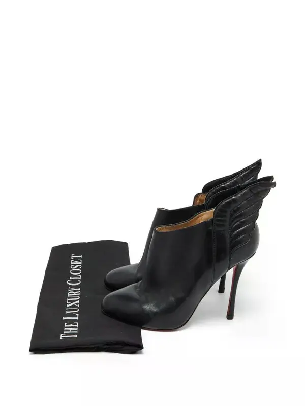 CHRISTIAN LOUBOUTIN Leather Wing Detail Heeled Ankle Boots