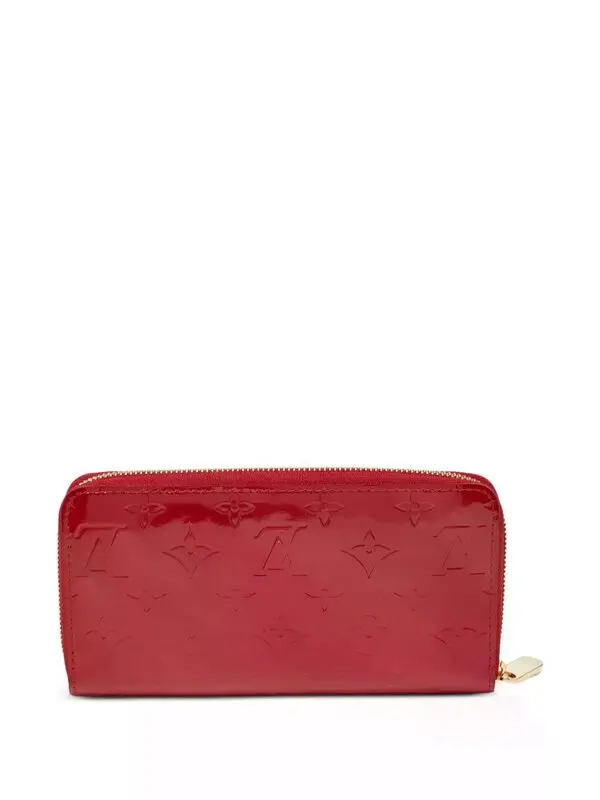 LOUIS VUITTON 2008 Monogram Vernis Zippy Leather Wallet - Red