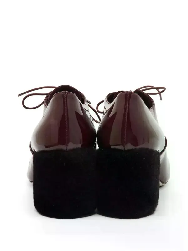 Miu Miu Patent Leather Shearling Oxfords