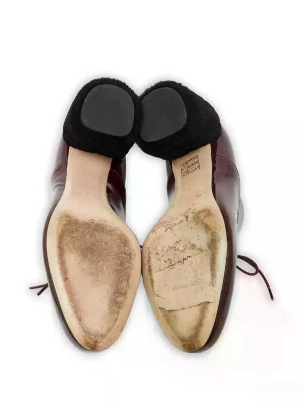 Miu Miu Patent Leather Shearling Oxfords