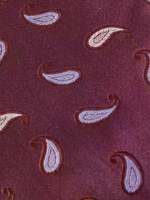 Brioni Paisley Silk Tie - Red