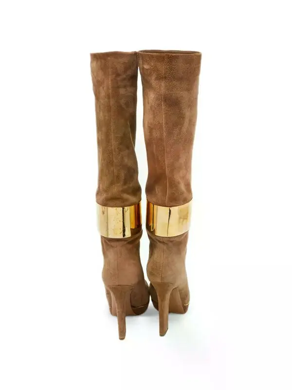 SERGIO ROSSI Metal Cuff Platform Boots