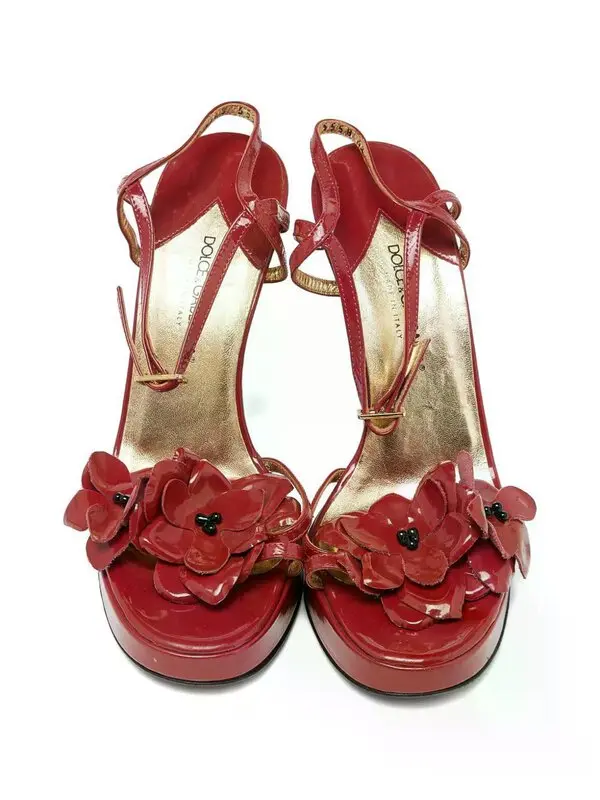 Dolce & Gabbana Flower Strappy Platform Sandals