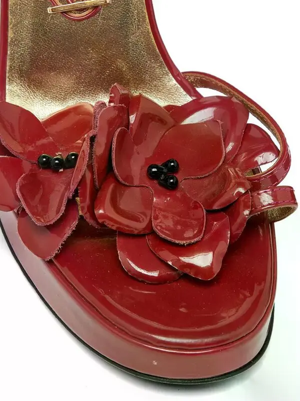 Dolce & Gabbana Flower Strappy Platform Sandals