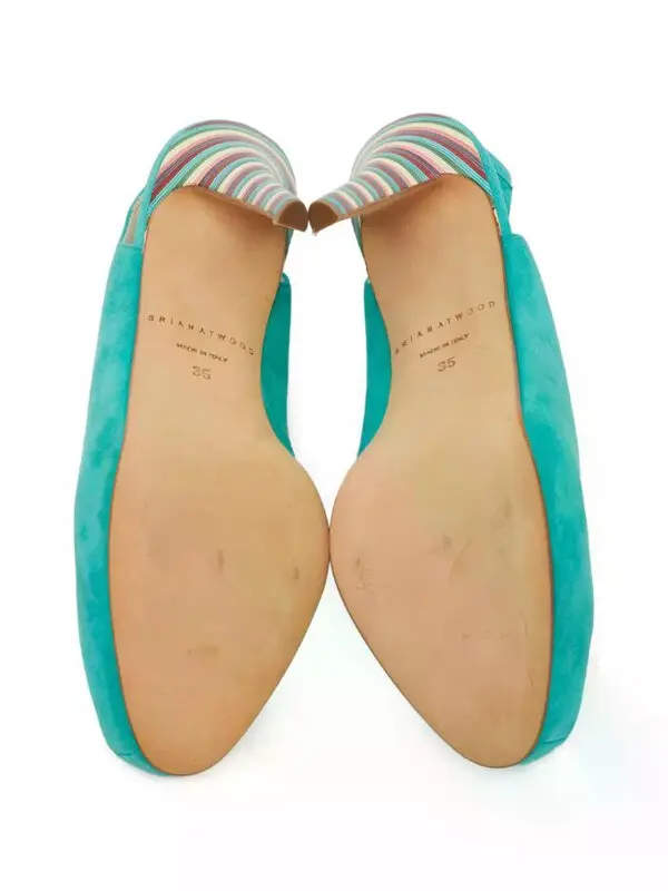 Brian Atwood Suede Platform Pumps