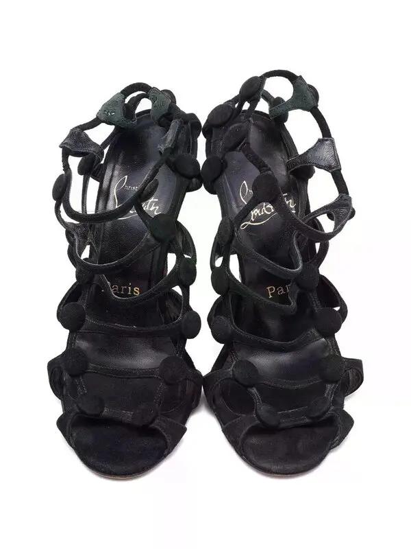 CHRISTIAN LOUBOUTIN Suede Cage Sandals