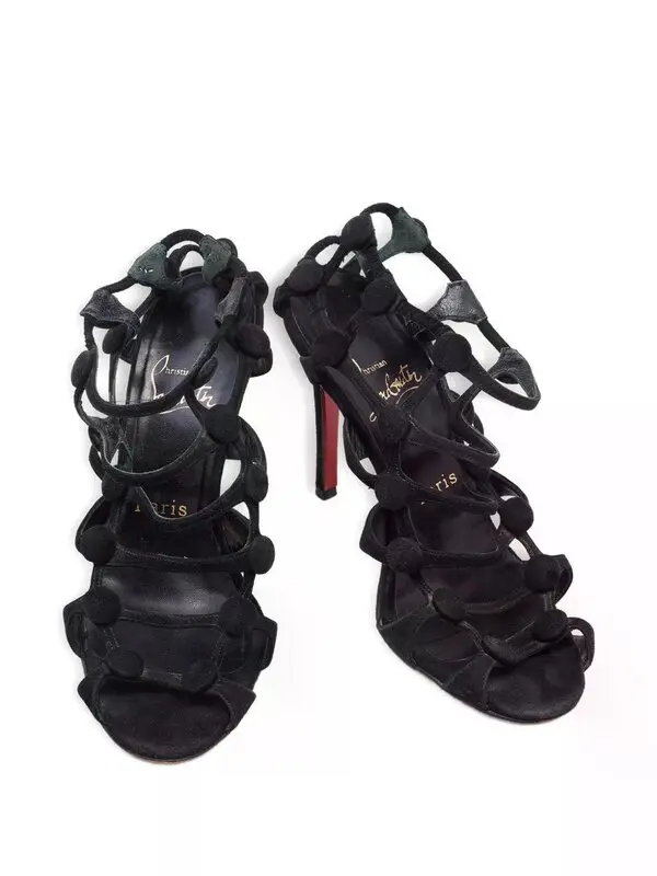 CHRISTIAN LOUBOUTIN Suede Cage Sandals
