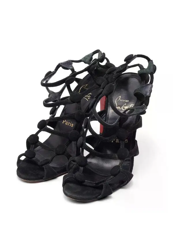 CHRISTIAN LOUBOUTIN Suede Cage Sandals