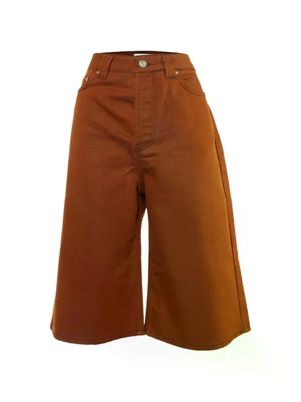 GANNI High-waisted Relaxed-leg Shorts