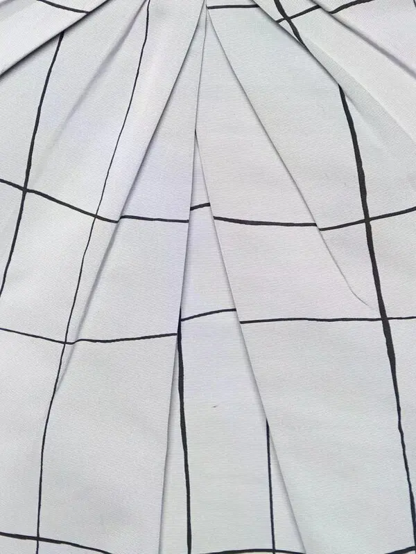 Valentino Garavani Pleated Checked Midi Skirt