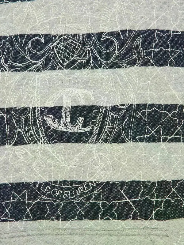 Just Cavalli Striped Logo-embroidered Sweatshirt