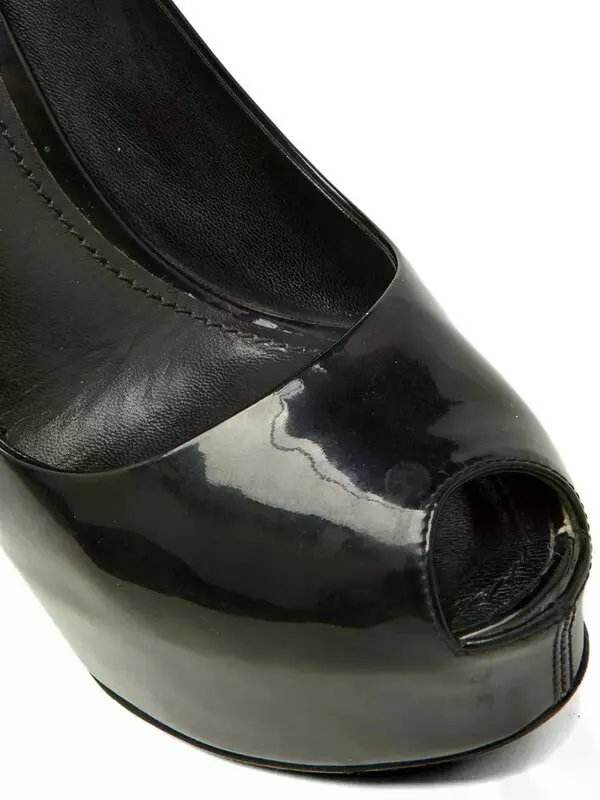LOUIS VUITTON Peep-toe Heeled Pumps - Black
