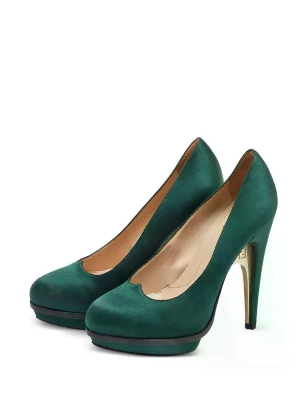 Fendi Satin Platform Pumps