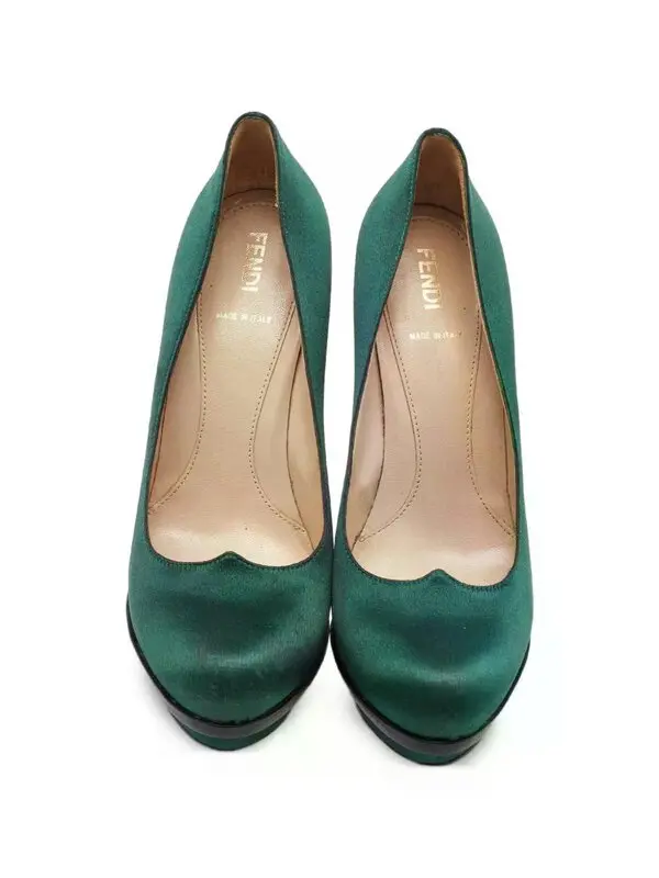 Fendi Satin Platform Pumps