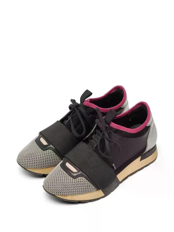 Balenciaga Race Runner Mesh Trainers - Black