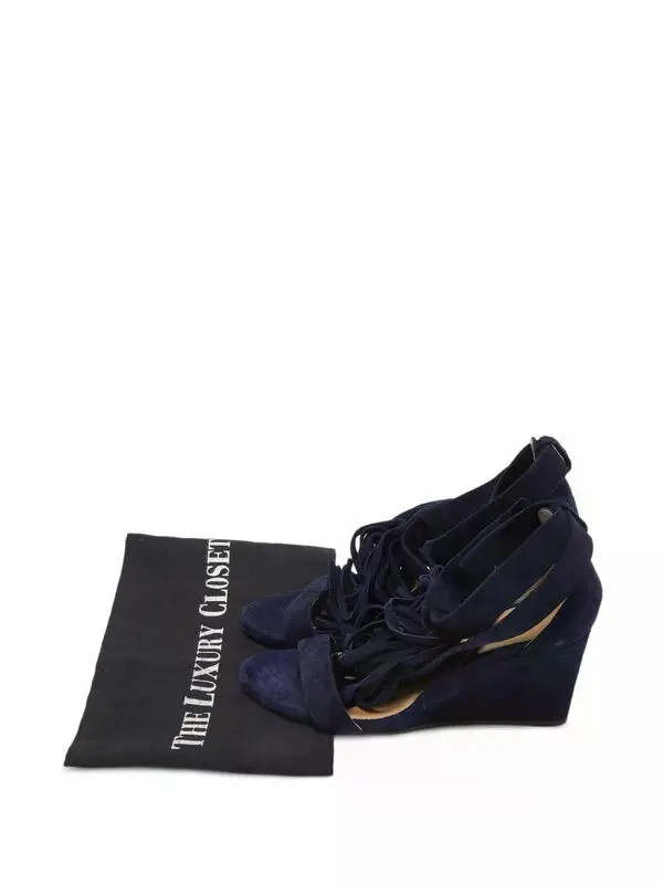 Chloé Fringed Cross-strap Wedge Sandals